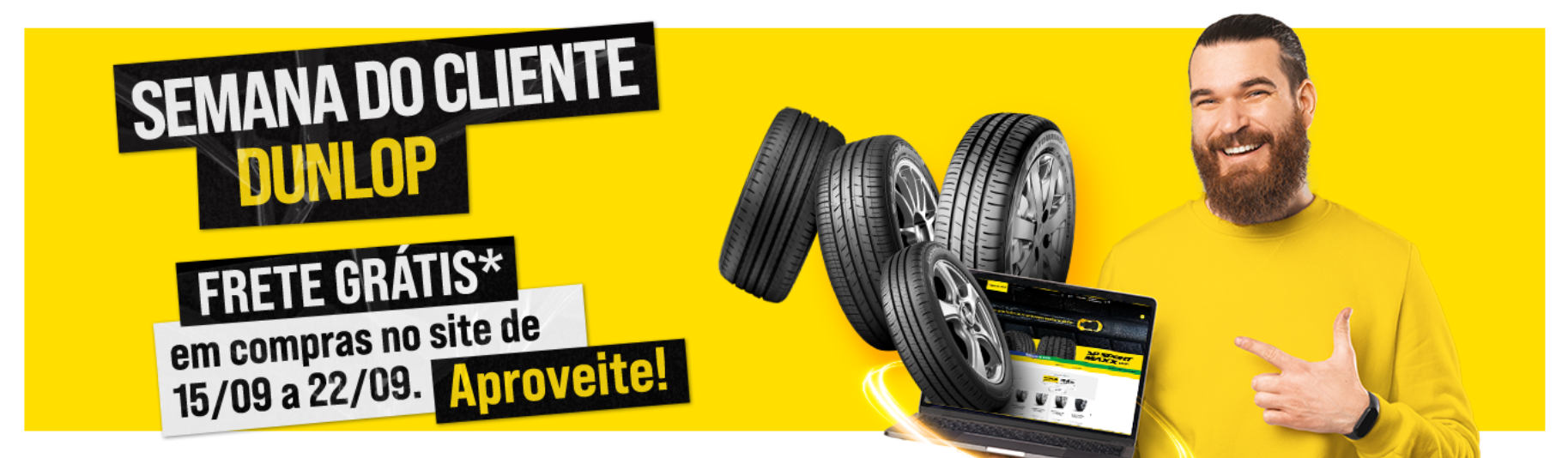 Dunlop Pneus Anuncia Promoção De Frete Grátis Para Celebrar A Semana Do